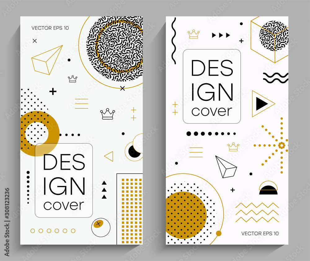 Memphis design elements. Retro funky graphic, 90s trends designs and ...