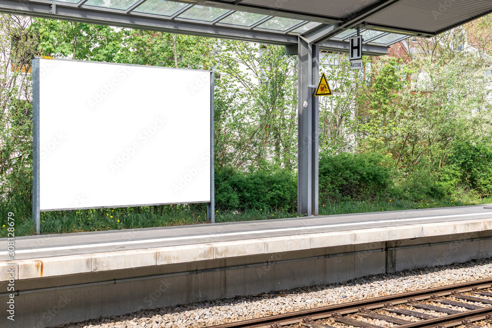 Blank information billboard or timetable located on train (s-bahn, u ...