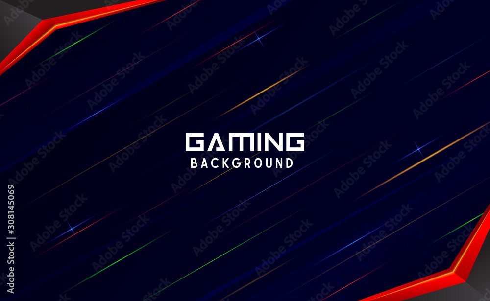 Abstract Gaming Background With Light Ray Object - Wallpaper Dekstop ...