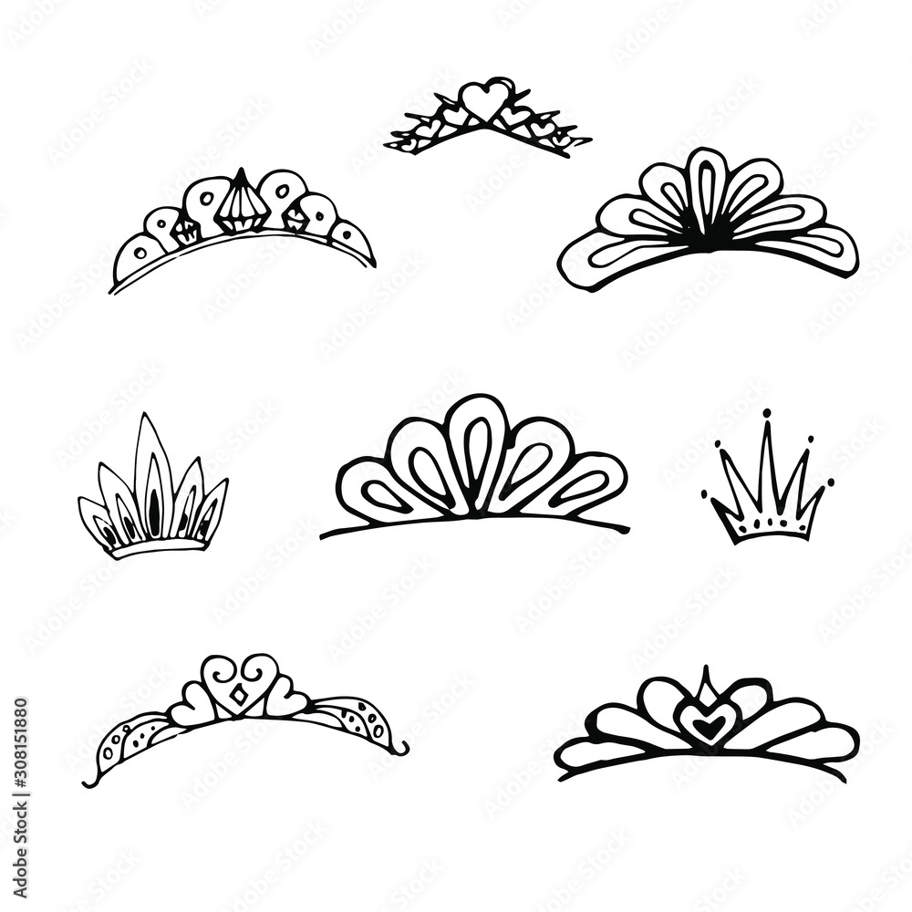 Tiara Crown Doodle Drawing