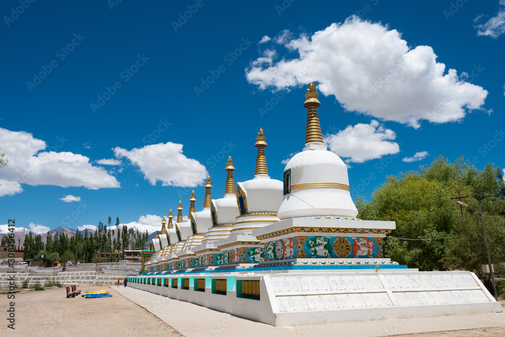 Ladakh, India - Jul 03 2019 - Tibetan Stupa at The Dalai Lama's Palace ...