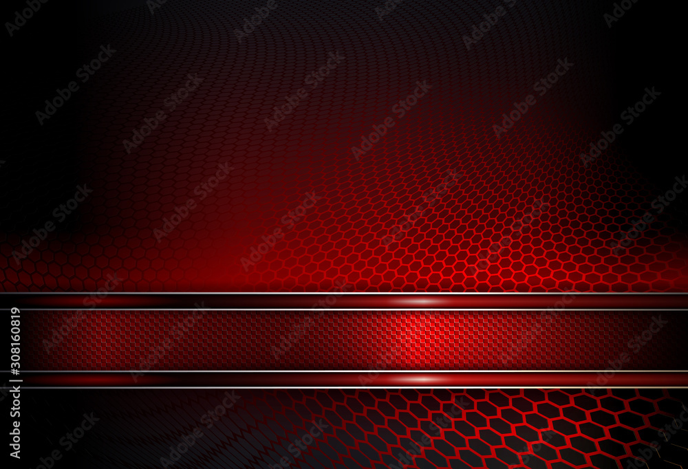 Red mesh background with textured frame with shiny border Stock Vector ...