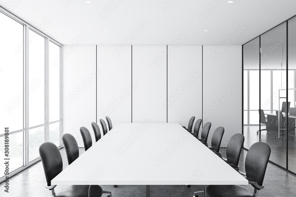 White panel meeting room and open space office 素材庫相片 | Adobe Stock