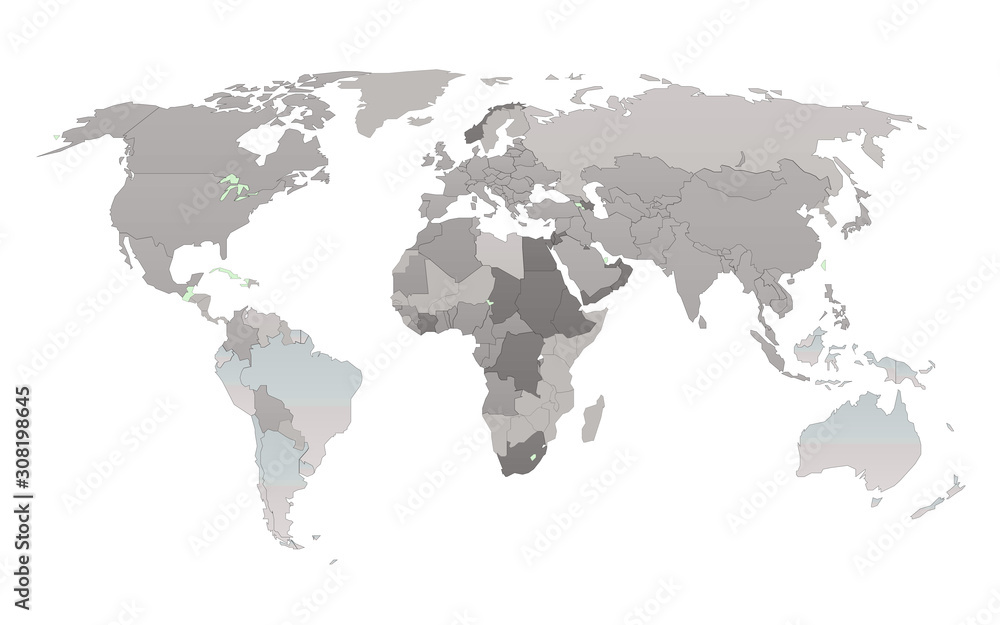 world map High detail map . Vector illustration Stock Vector | Adobe Stock