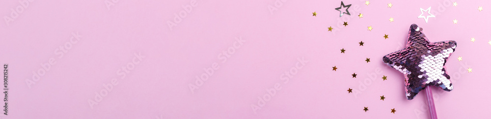 Sparkling magic wand star shape Stock Photo | Adobe Stock