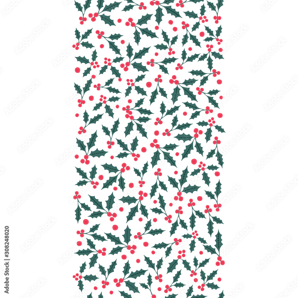 Mistletoe Border Black And White
