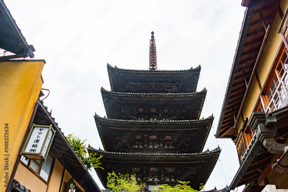 Hokanji temple Yasaka Tower "Five-storied Pagoda". Higashiyama Ward ...