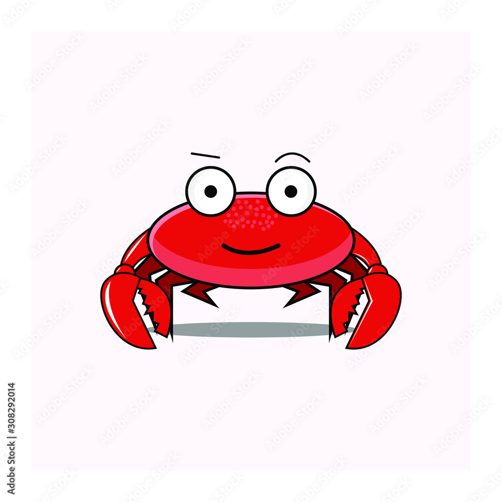 Vector illustration of an emoticon with crab characters can also be ...