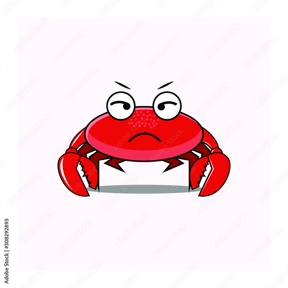Vector illustration of an emoticon with crab characters can also be ...