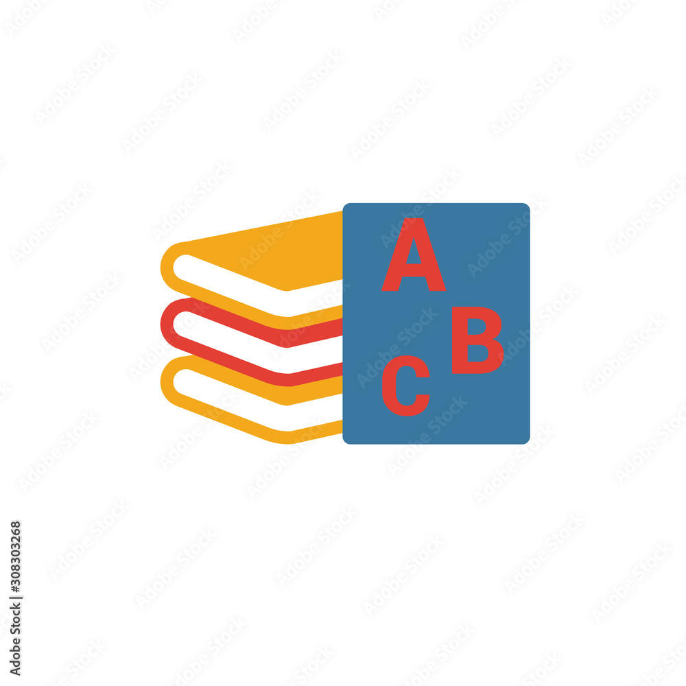 Textbooks icon. Simple element from school icons collection. Creative ...
