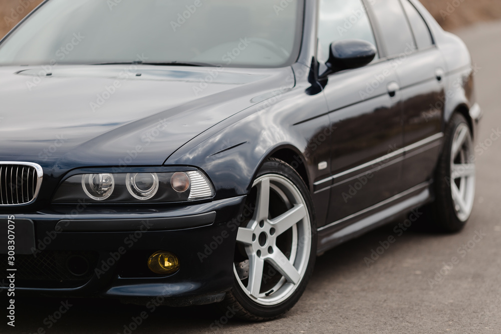 Rivne, Ukraine - December 08, 2019: Original BMW M5 e39 outdors, sport ...