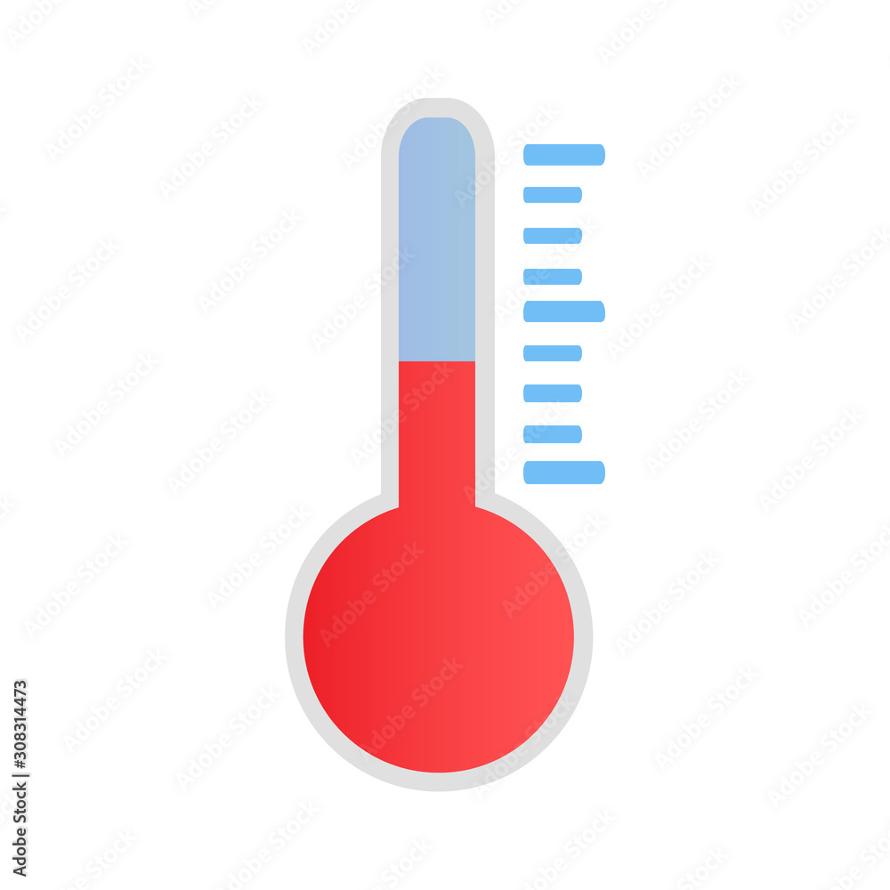 Wonderful design of the thermometer on a light background Stock Vector ...