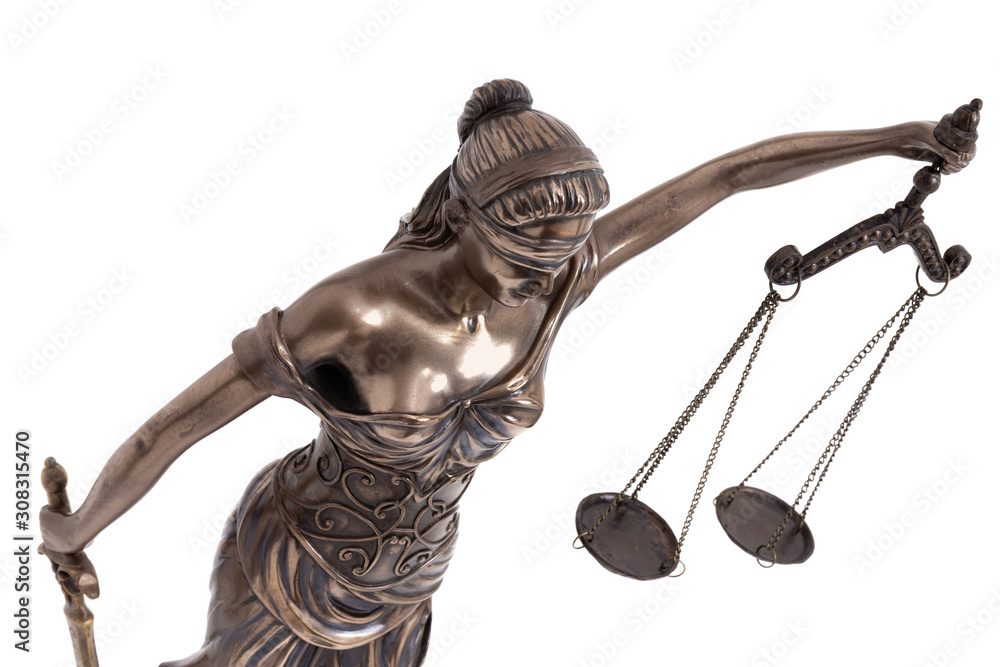 Lady Justice statue - Greek ancient goddess Themis a symbol of justice ...