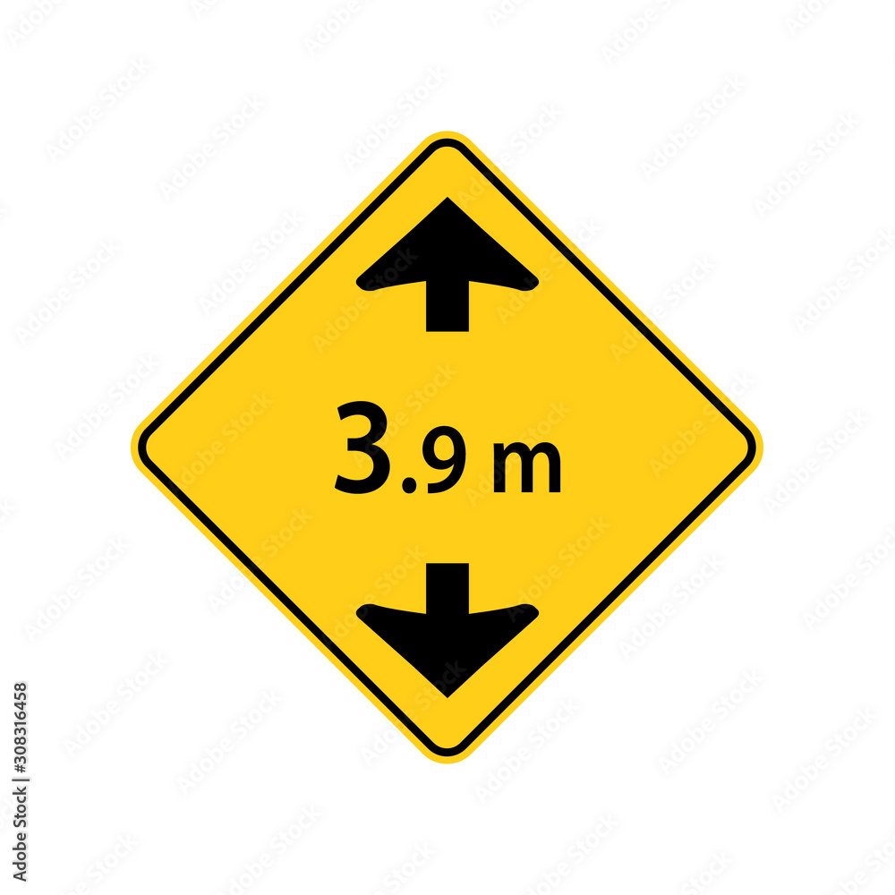USA Traffic Road Signs Maximum Truck Clearance Height vector USA Traffic Road Signs Maximum Truck Clearance Height vector