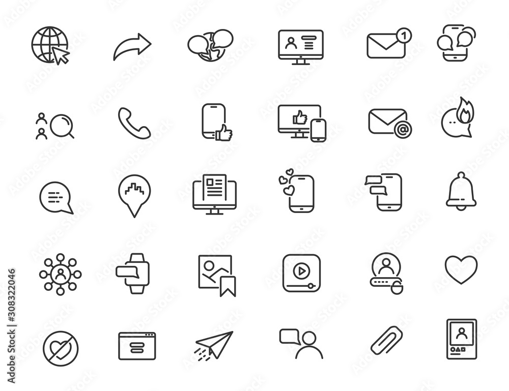 Vector Simple Social Media Icons