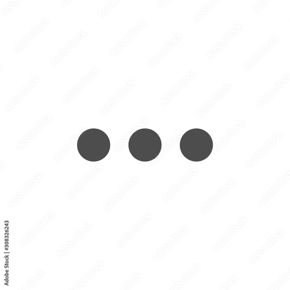 Ellipsis sign icon in trendy style. Three dots icon. Options, Preferences, Menu, More signs for ...