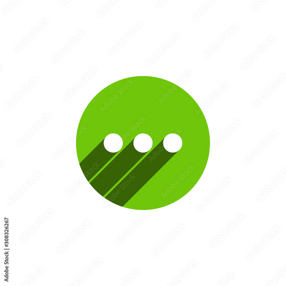 Ellipsis sign icon in trendy style. Three dots icon. Options ...