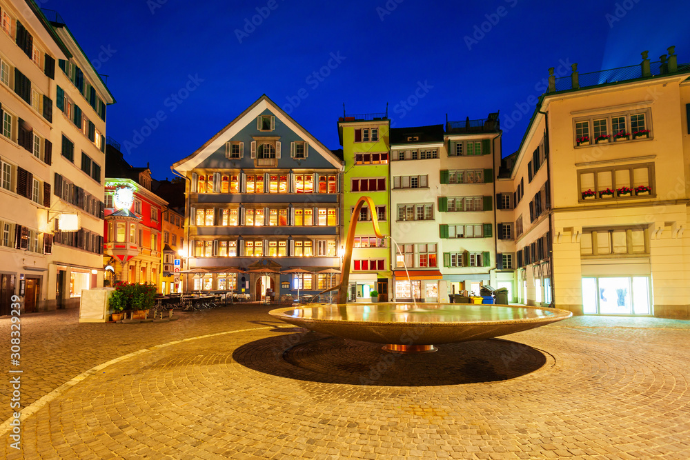 Munsterhof square in Zurich, Switzerland Stock Photo | Adobe Stock