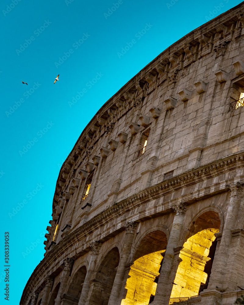 Roman Colosseum Colosseo Italy Empire Arena Ancient History Stock Photo ...