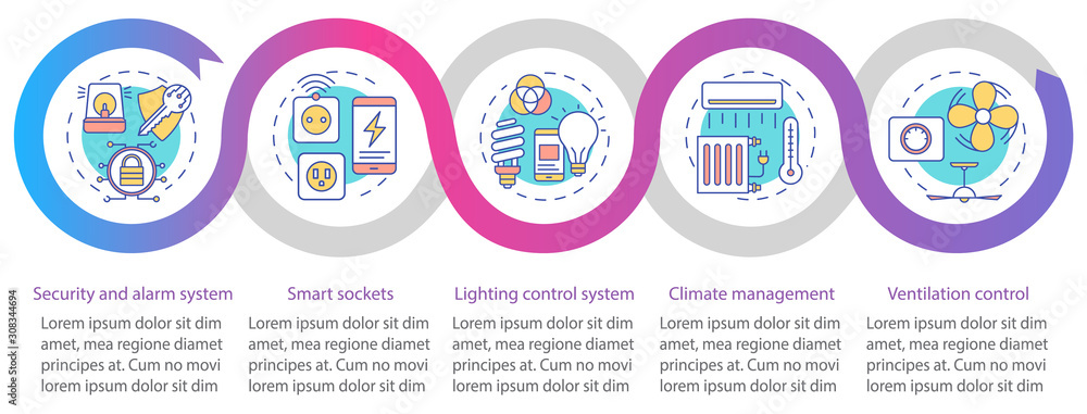 Smart house vector infographic template. Business presentation design ...