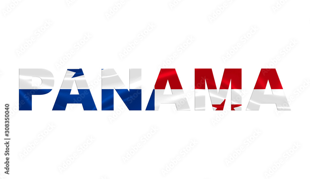 Photo & Art Print "Panama" Lettering Art over the Panamanian Flag ...