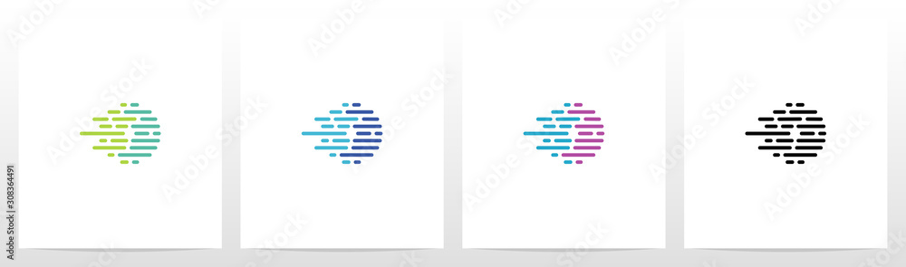 Lines And Dots Letter Logo Design O Stock Vector | Adobe Stock