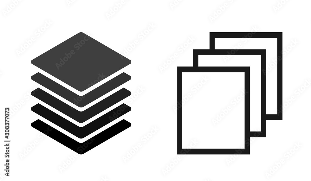 Layer Icon Set Vector Illustration. Flat Layer Icon – Vector Stock ...
