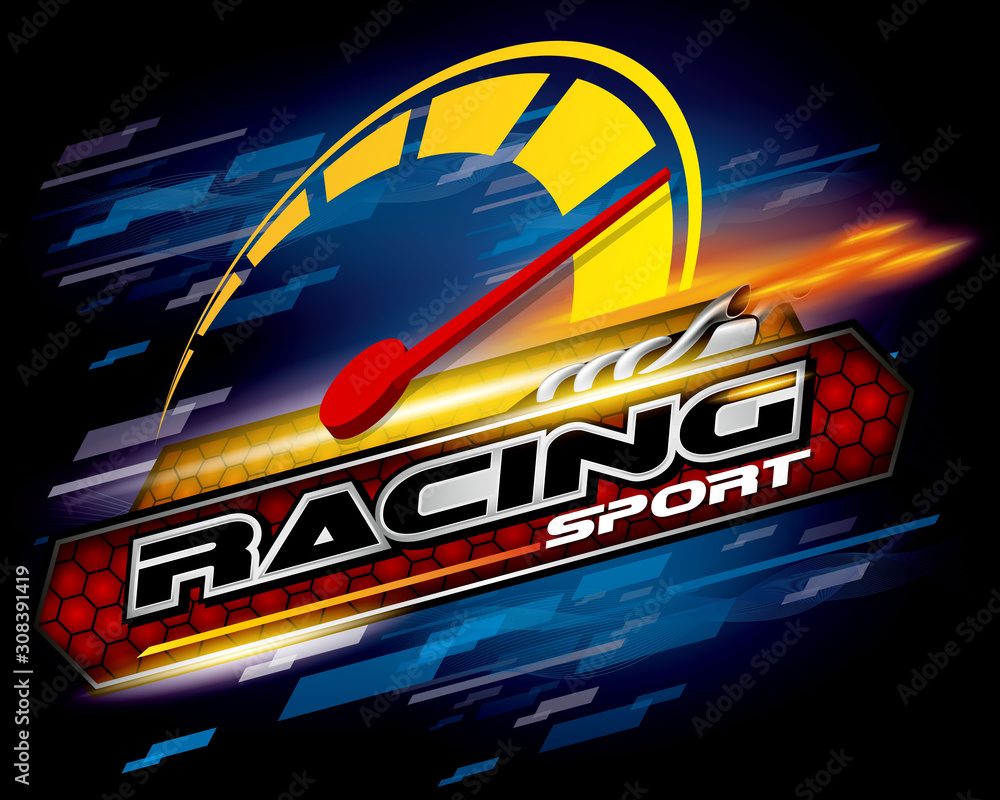 Racing Sport vector concept. Stock Vector | Adobe Stock