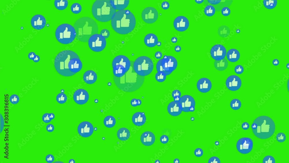 Vidéo Stock Like button on green screen when streaming or live stream ...