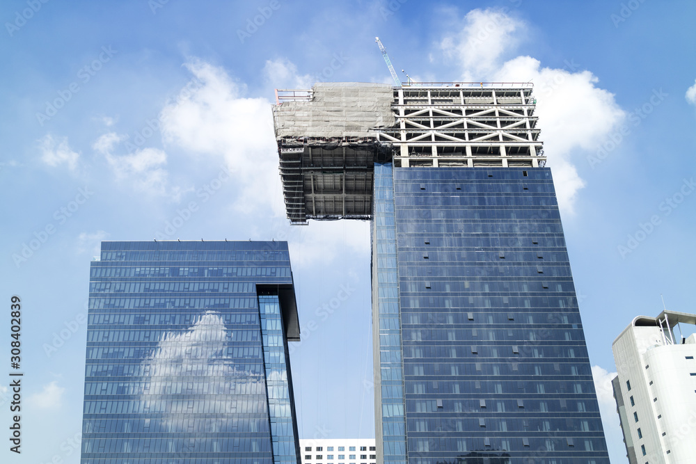 BANGKOK, THAILAND - NOVEMBER 14, 2016_The G-Tower under construction ...