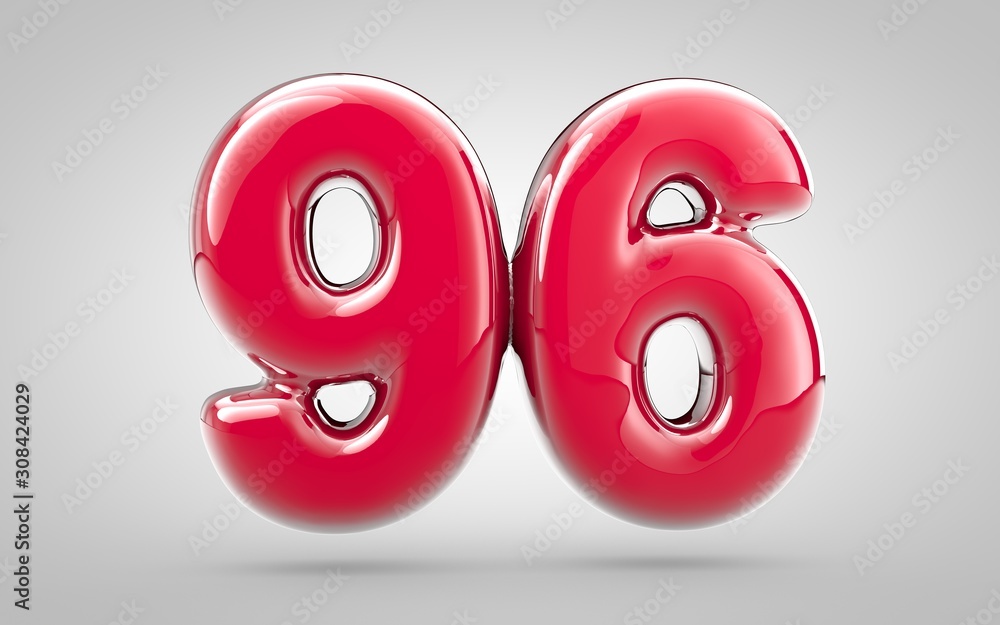 Pink nail polish 3d number 96 on white background Stock Illustration ...