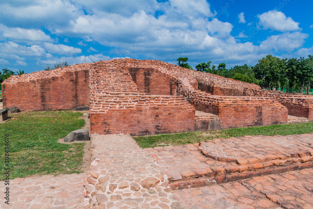 Somapuri Vihara (Somapura Mahavihara), ruins of Buddhist monastic ...