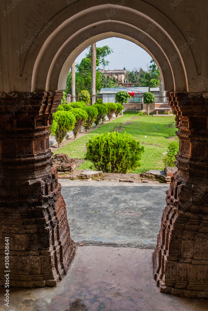 View from Chauchala Chhota Govinda Mandir temple in Puthia village ...