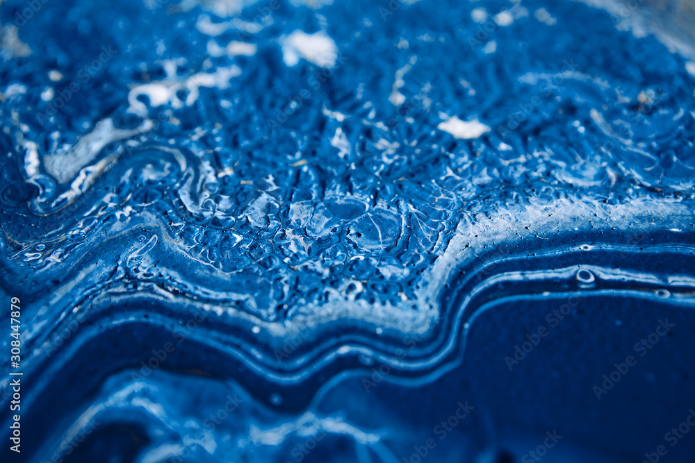 Beautiful textured blue background. Color of the year 2020. Main trend ...