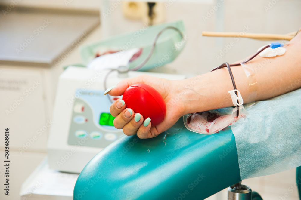 Blood transfusion in the ICU Stock Photo | Adobe Stock