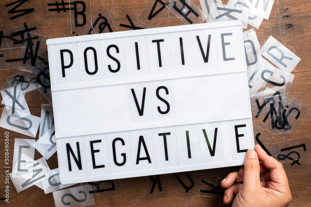 Positive Vs Negative Stock Photo | Adobe Stock