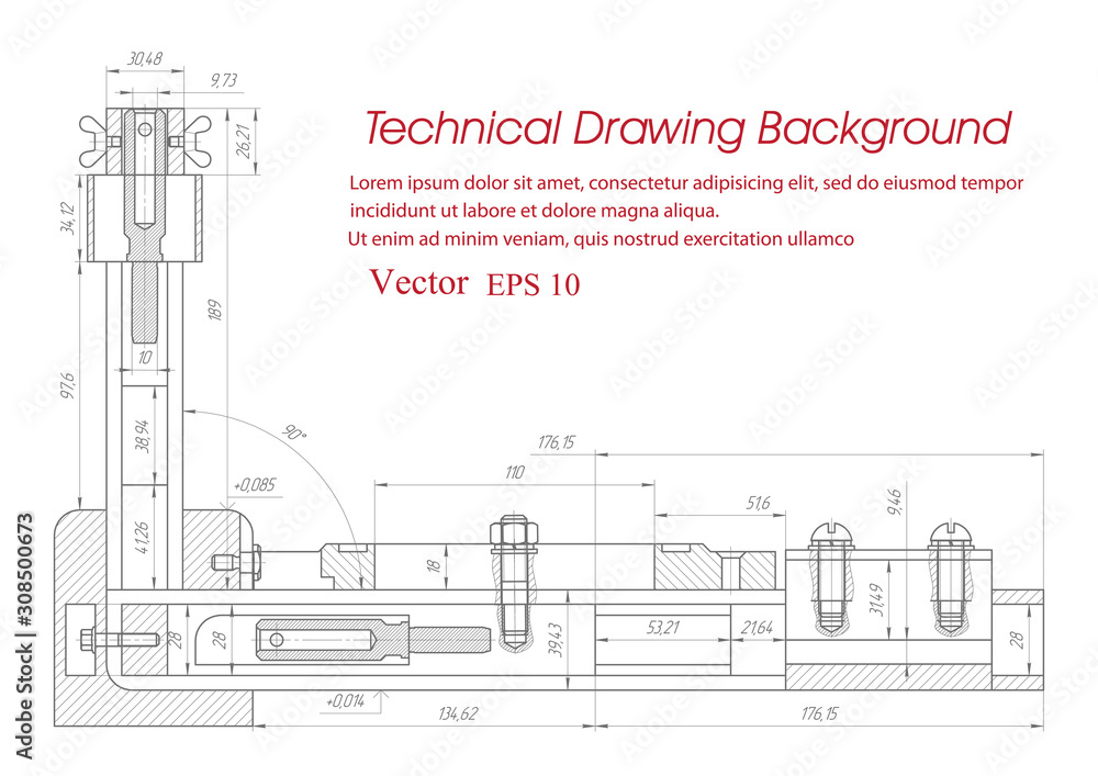 Mehanniko engineering drawing .Bolts and nuts in the drawing ...