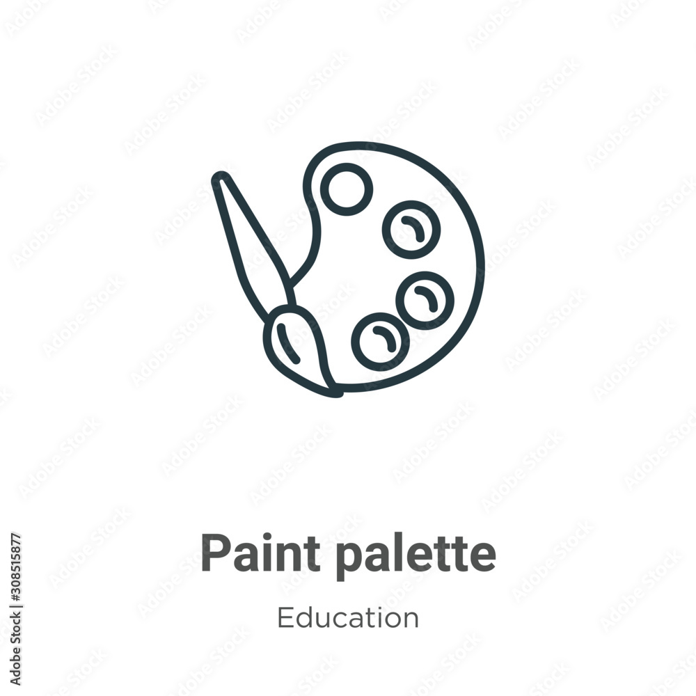 Paint Palette Outline