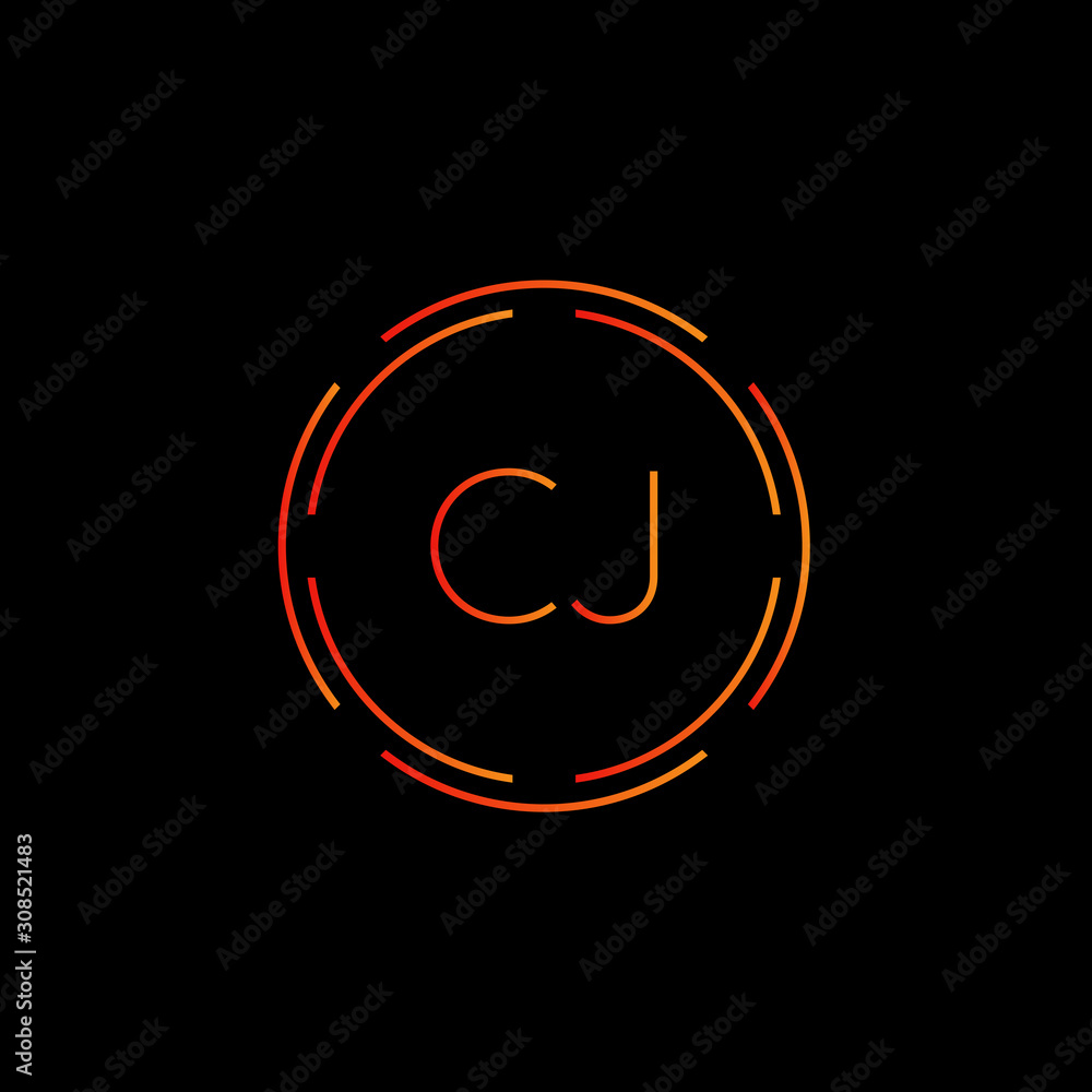 Initial CJ Letter Logo With Creative Modern Business Typography Vector ...