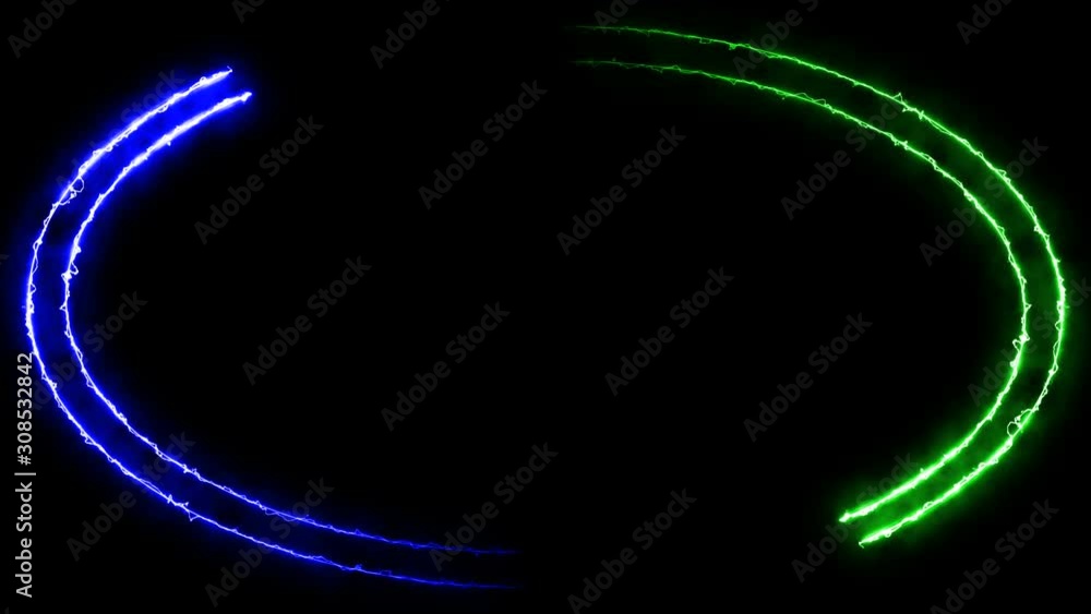 Abstract Ellipse Frame Background, neon Ellipse, Fire Ellipse, Looped ...