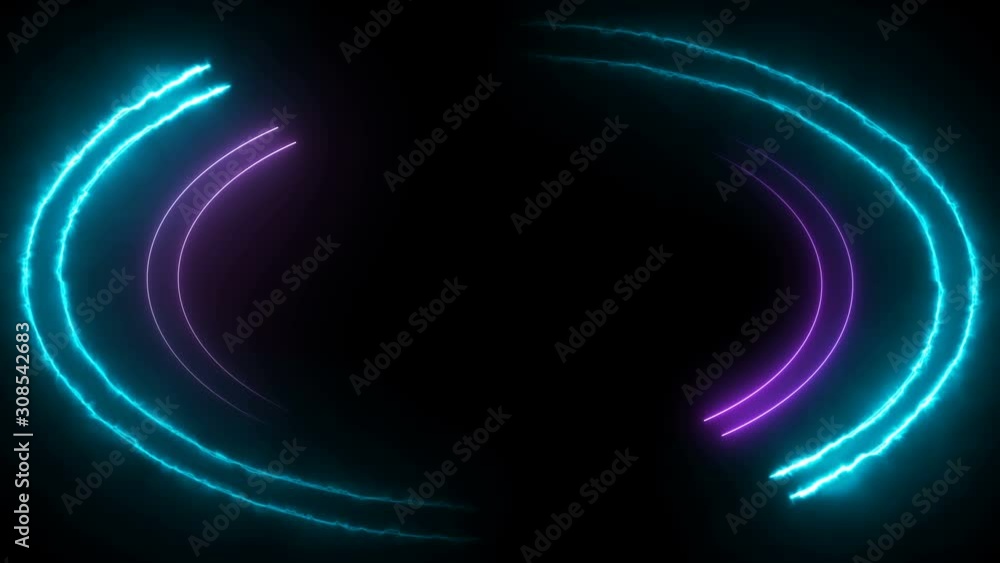 Abstract Ellipse Frame Background, neon Ellipse, Fire Ellipse, Looped ...