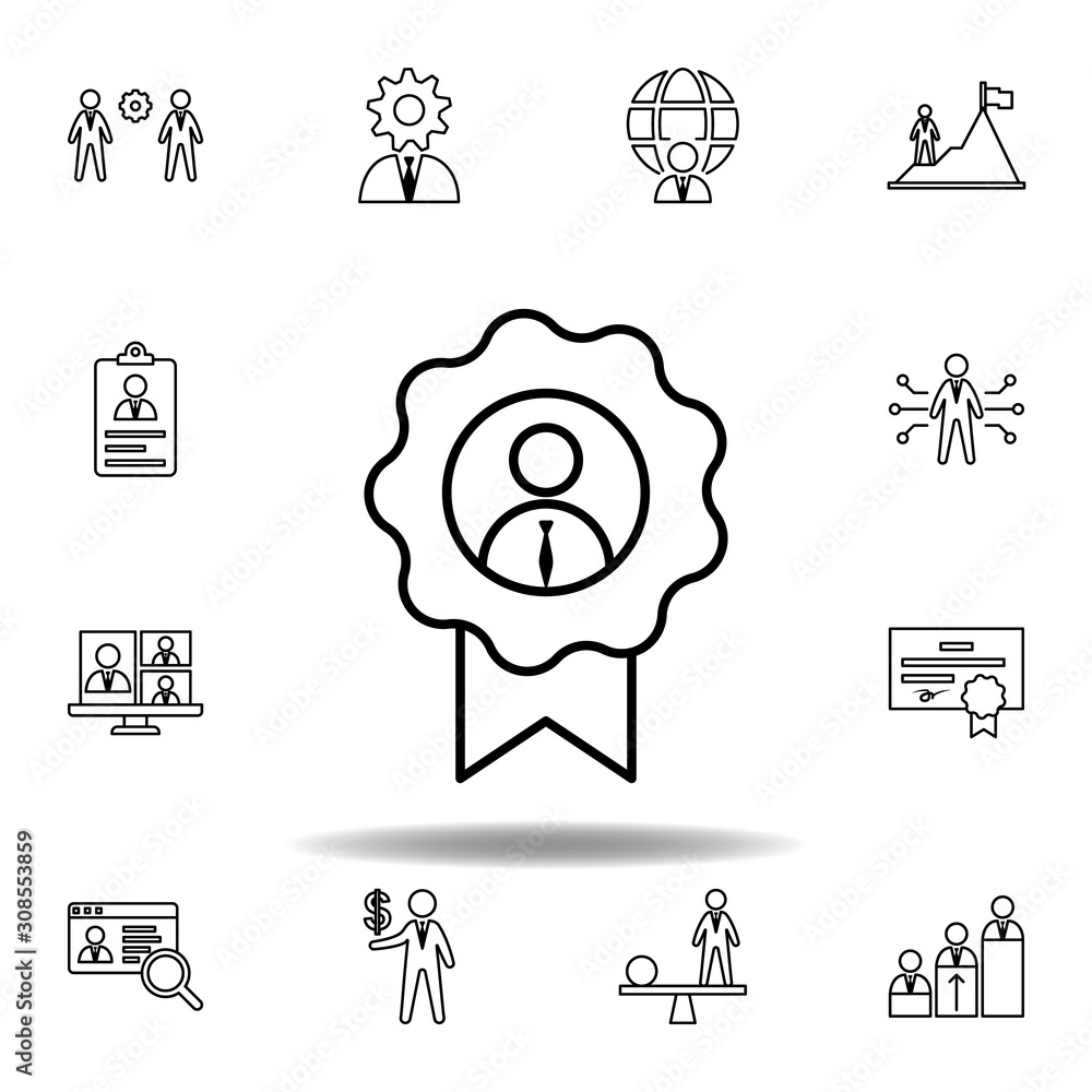 Award, employee, worker icon. Set of hr elements. Can be used for web ...