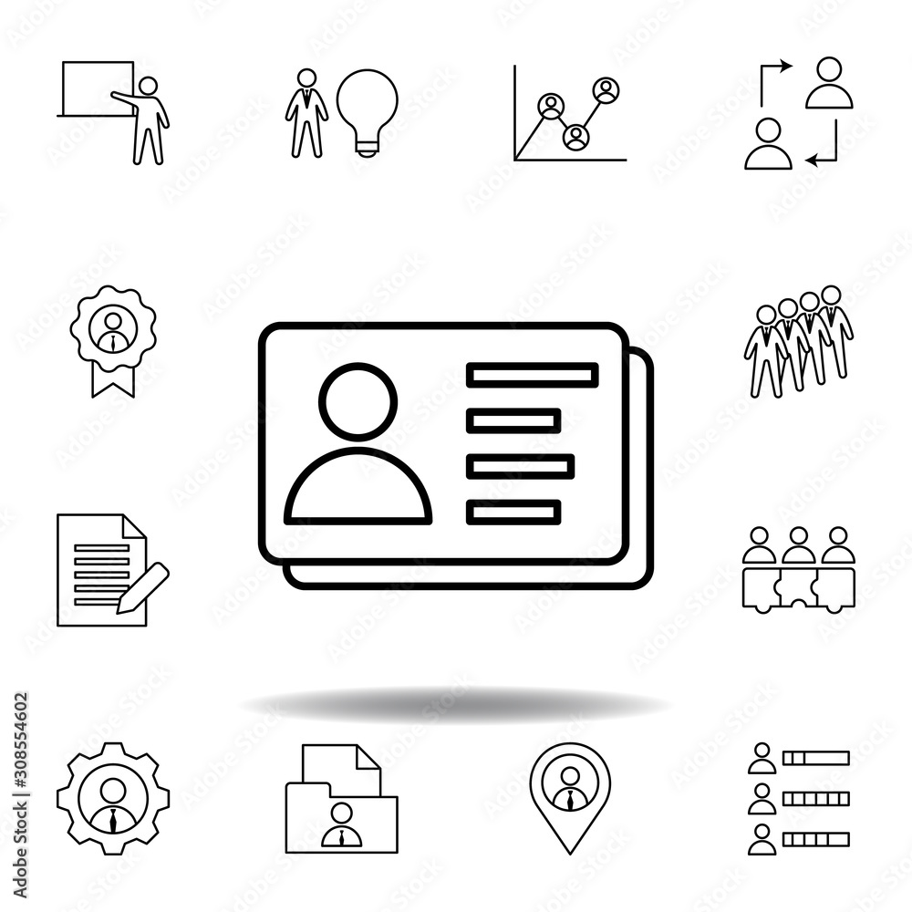 Database Human Resources Icon Set Of Hr Elements Can Be Used For Web Logo Mobile App Ui