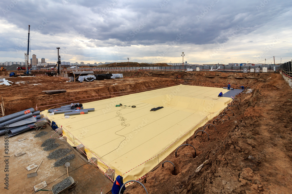 base plate. pit formation of grillage is completed. Forms formwork ...