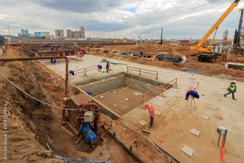 base plate. pit formation of grillage is completed. Forms formwork ...