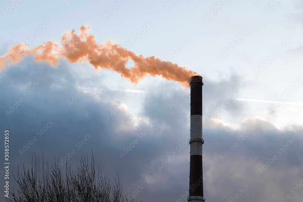 Nitric oxide, nitrogen dioxide is a poisonous gas, reddish-brown in ...