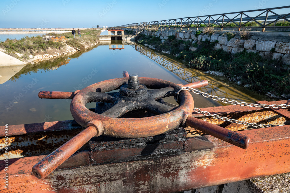 Nature reserve Saline Margherita di Savoia, Apulia, Italy: The salt pan ...