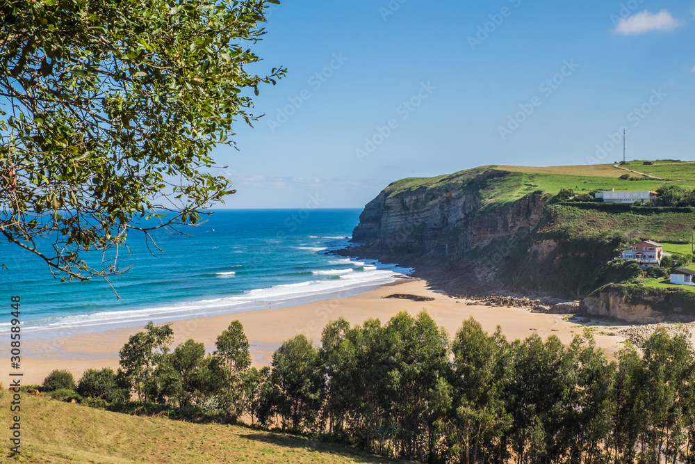 Playa de Luana, Cobreces, Cantabria, Spain. Stock Photo | Adobe Stock