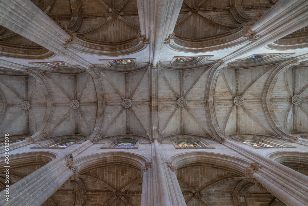 Majestic pointed arches, piers, triforium, clerestory, ribbed vaulting ...