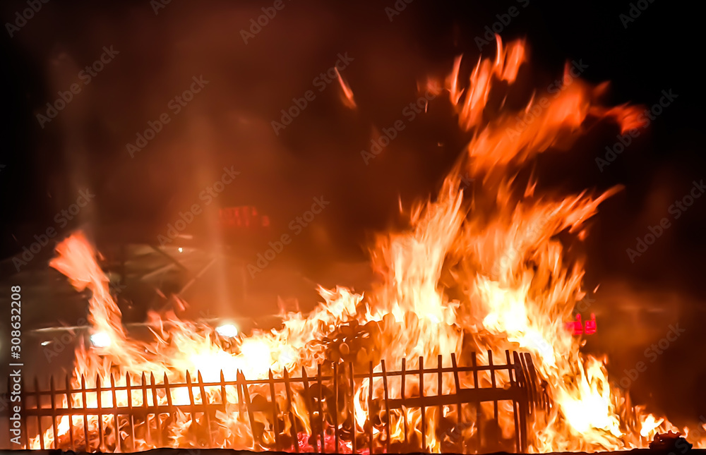 Reglious fire in Sabarimala in Kerala. This is called as Karpoora azhi ...